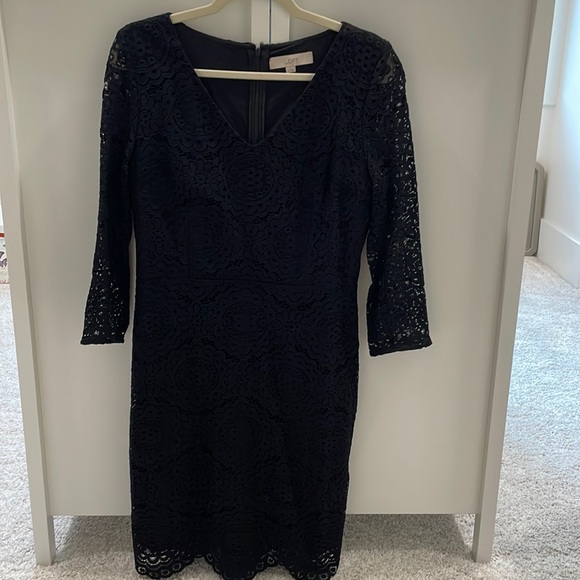 LOFT | Dresses | Like New Loft Black Lace Dress | Poshmark